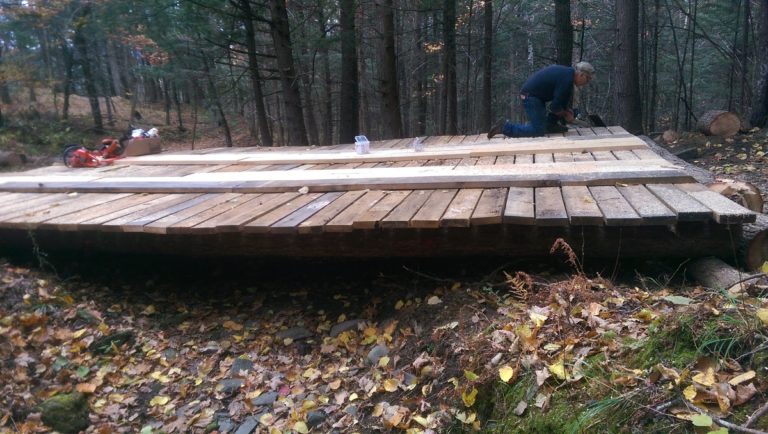 New Bridge on the Blue Trail – Hardwick Trails